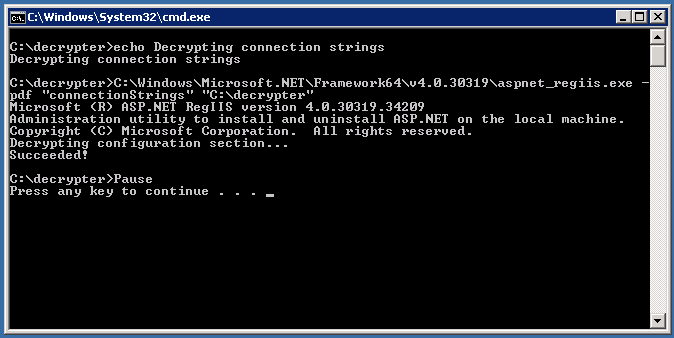 Using Encryption And Decryption On A Net Webconfig Connectionstring 9134